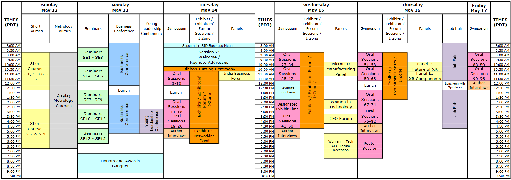 Display Week > 2024 > Program